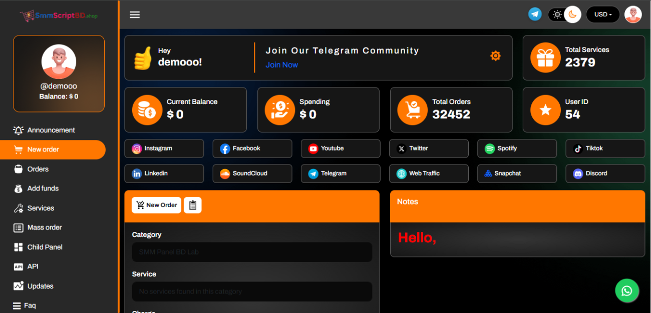 SMMXZ V2 Official Perfect Panel Script - Pro Script BD